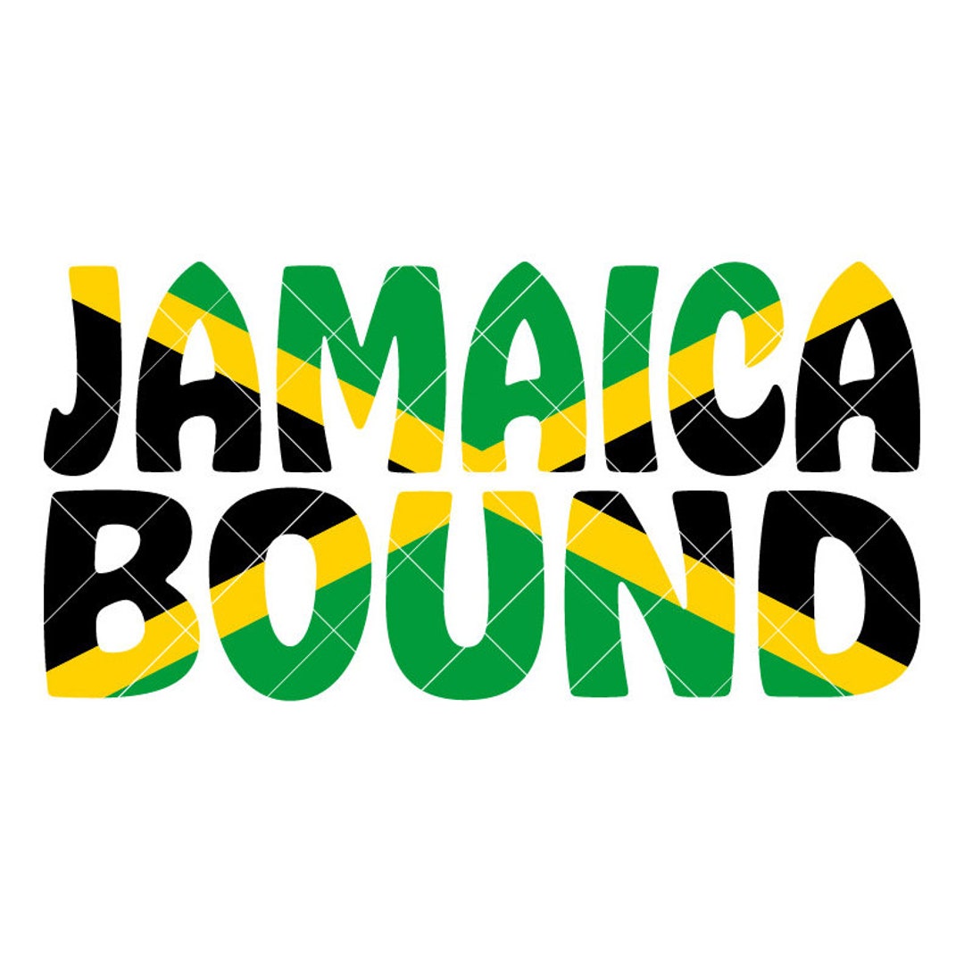 JAMAICA BOUND Flag Text Word Art Vector .eps, .dxf, .svg .png. Vinyl ...