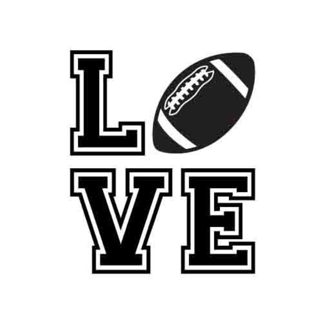 Love Football INSTANT DOWNLOAD 1 Vector .eps, .dxf, .svg, & .ai Vinyl ...