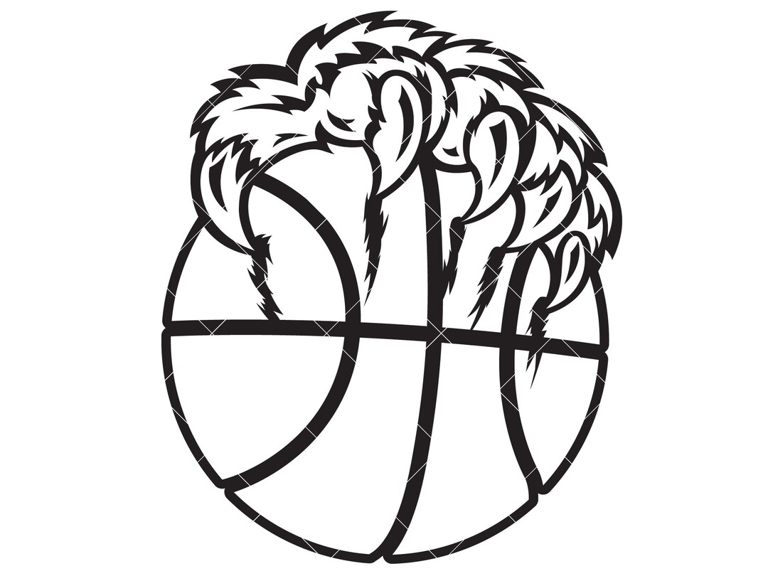 Basketball Claw Marks Vector: SVG, EPS, PNG Clipart (digital Download ...