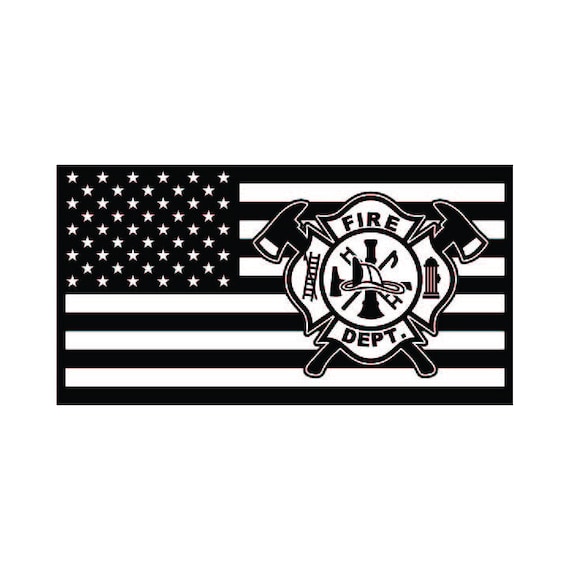 U.S.A. USA Fire Dept. Flag Logo .eps .svg .dxf & 1 .png - Etsy Ireland