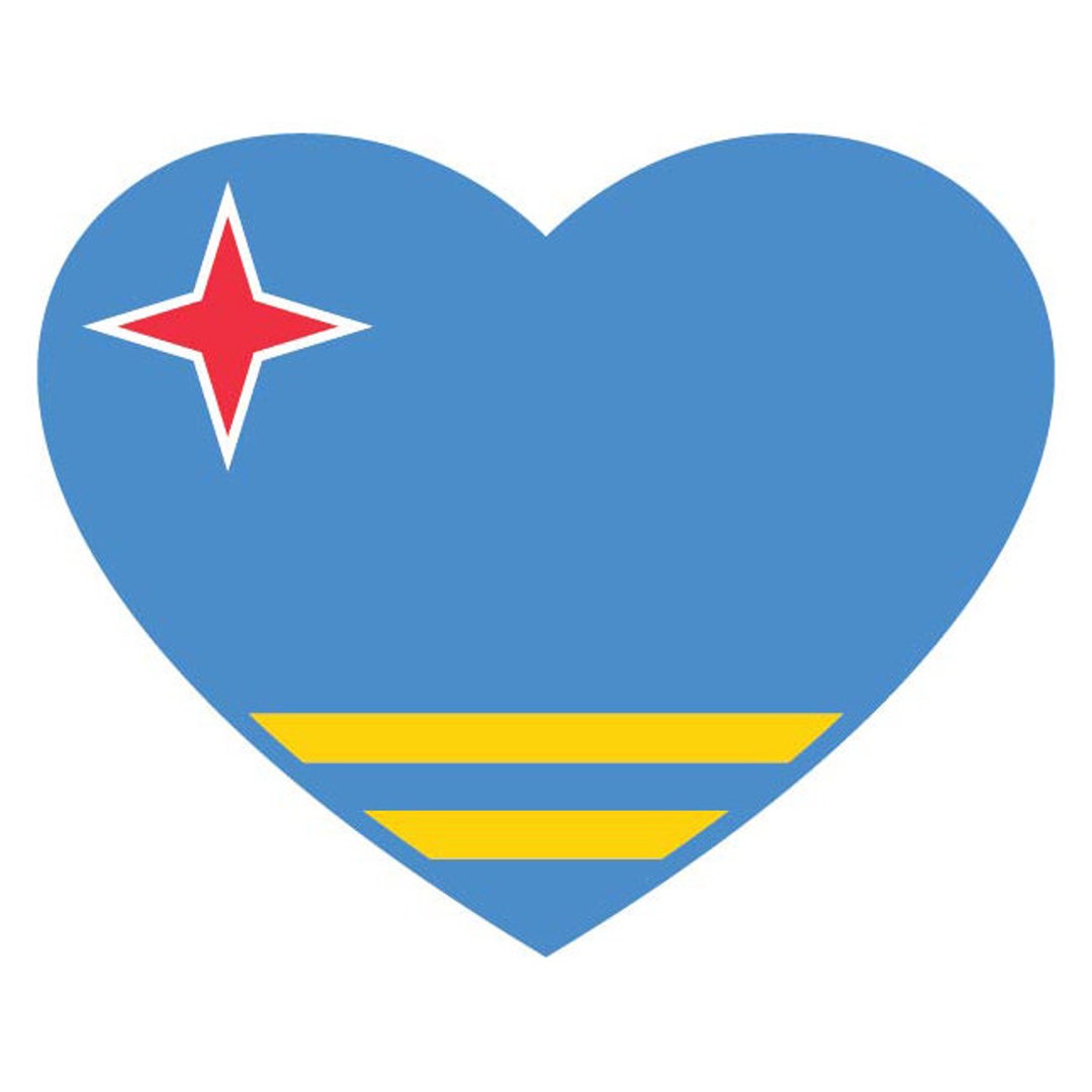 Aruba Flag Heart Islands Flags Hearts Vector .eps, .dxf, .svg .png ...