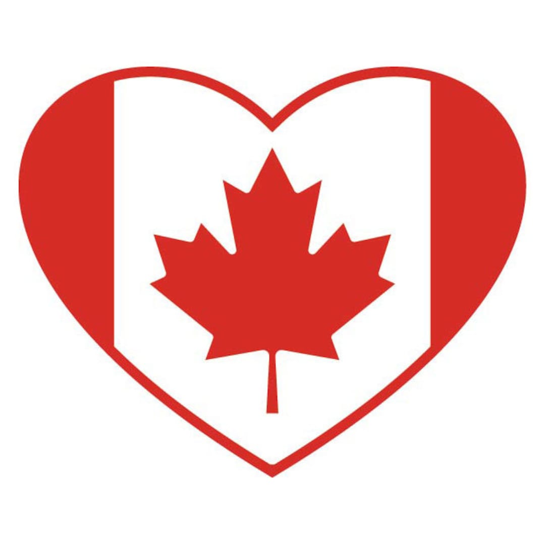 Canada Flag Heart Vector: T-shirt & CNC Clipart (digital Download) - Etsy