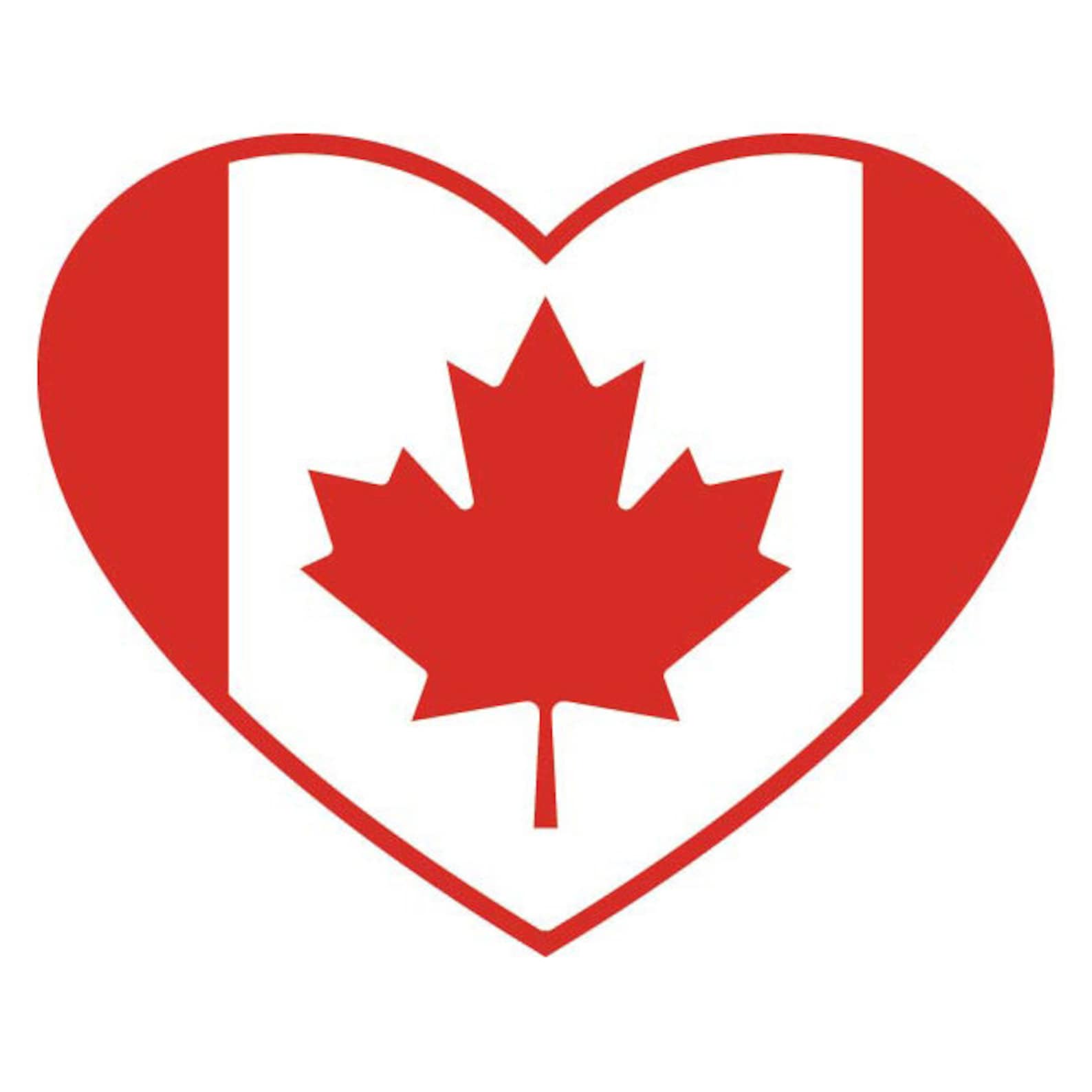 Canada Flag Heart Vector .eps, .dxf, .svg .png. Canadian Vinyl Cutter ...