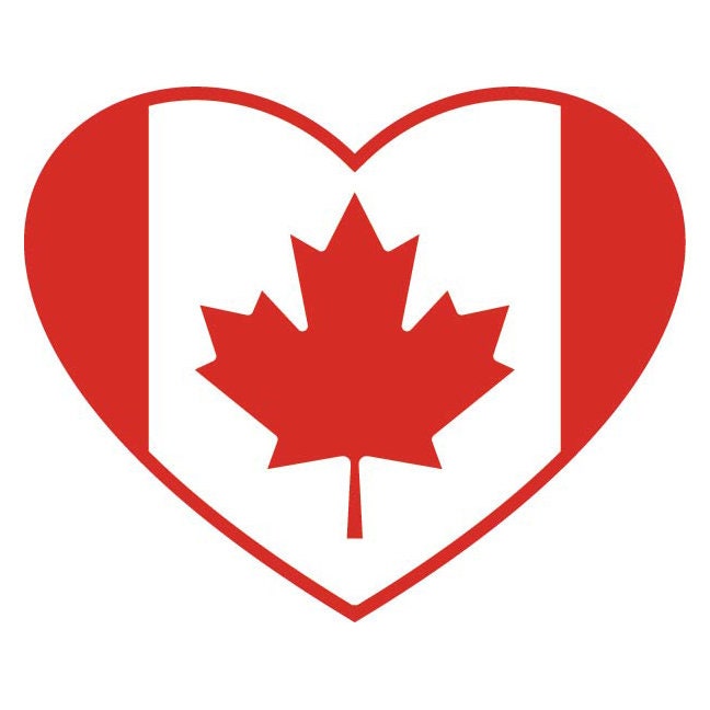 Canada Flag Heart Vector .eps, .dxf, .svg .png. Canadian Vinyl Cutter ...