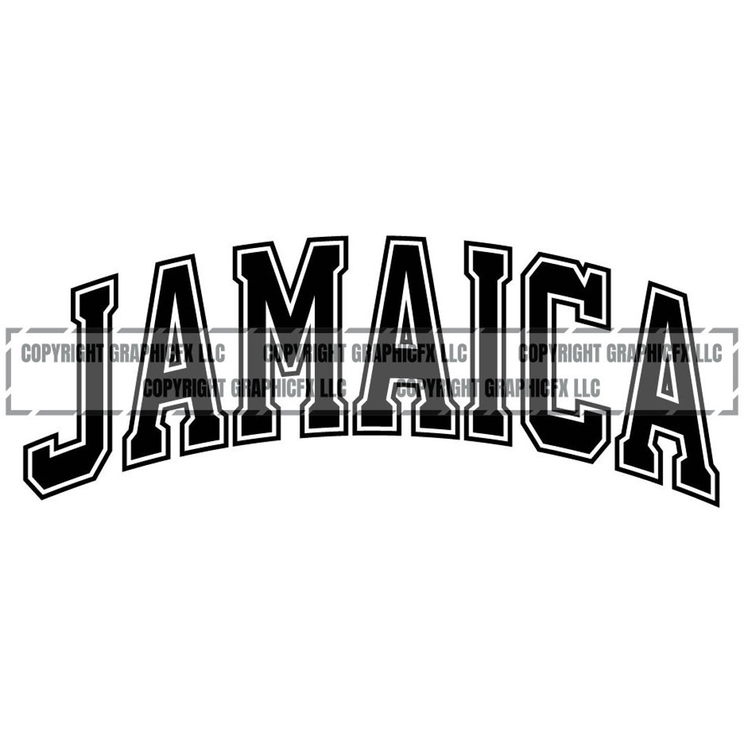 Jamaica Arched Text Commercial Use Vector Art .eps, .dxf, .svg .png ...