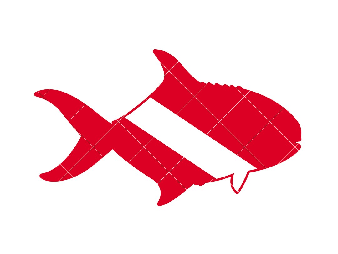 Pompano Fish Dive Flag Vector Graphic: CNC Clipart, T-shirt Design ...