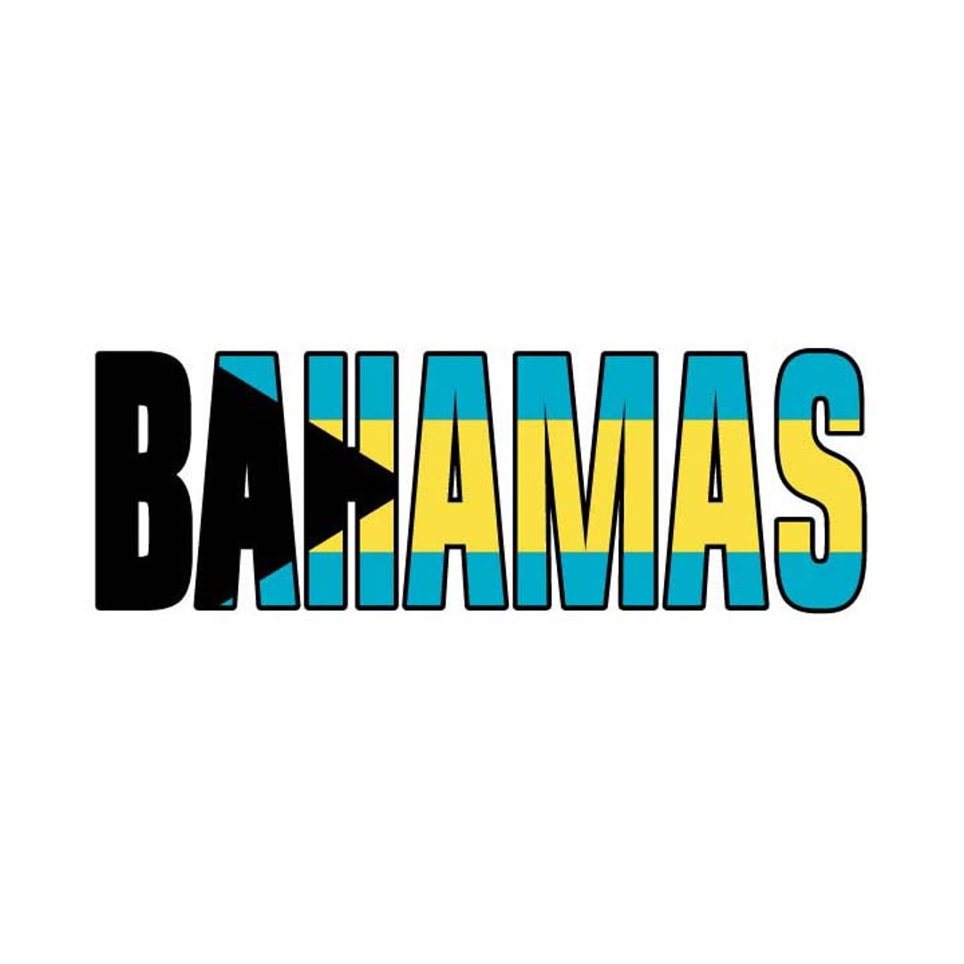 BAHAMAS Flag Word Art 1 Vector .eps, .dxf, .svg .png. Vinyl Cutter ...
