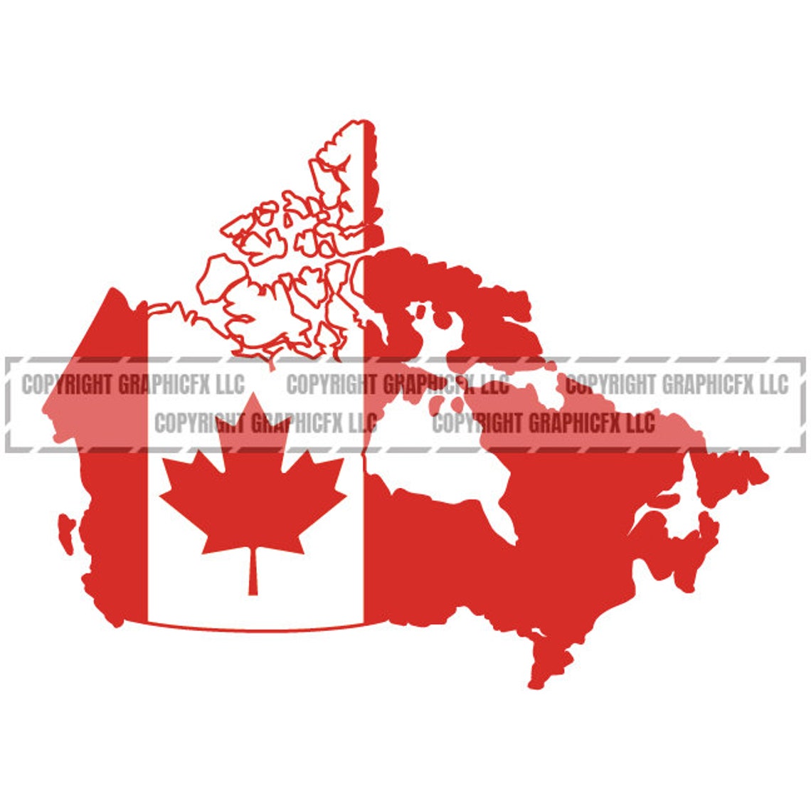 Canada Flag Shape Vector .eps .dxf .svg .png. Vinyl Cutter | Etsy