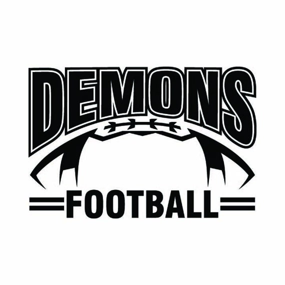 Demons Football Demon vector eps dxf svg png Vinyl Cutter | Etsy