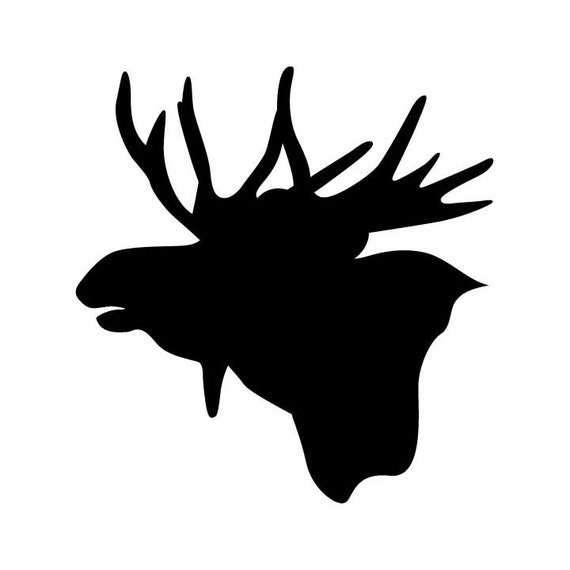 Moose Bull Mount Vector .eps .dxf .svg .png Vinyl Cutter - Etsy