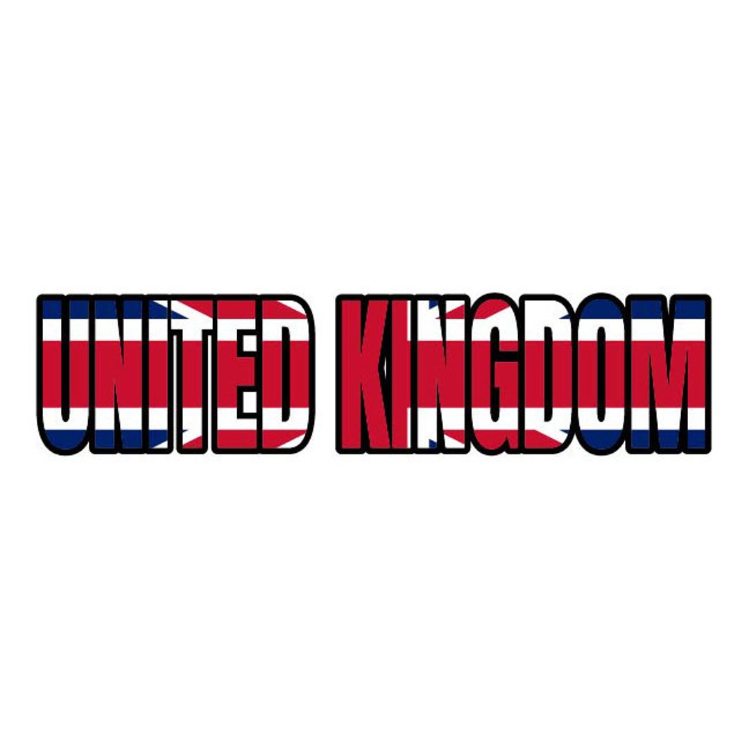 United Kingdom Flag Text Word Art Vector .eps, .dxf, .svg .png. Vinyl ...
