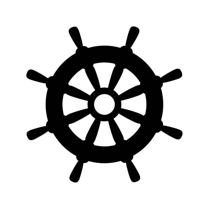 Ship Wheel Clip Art Black