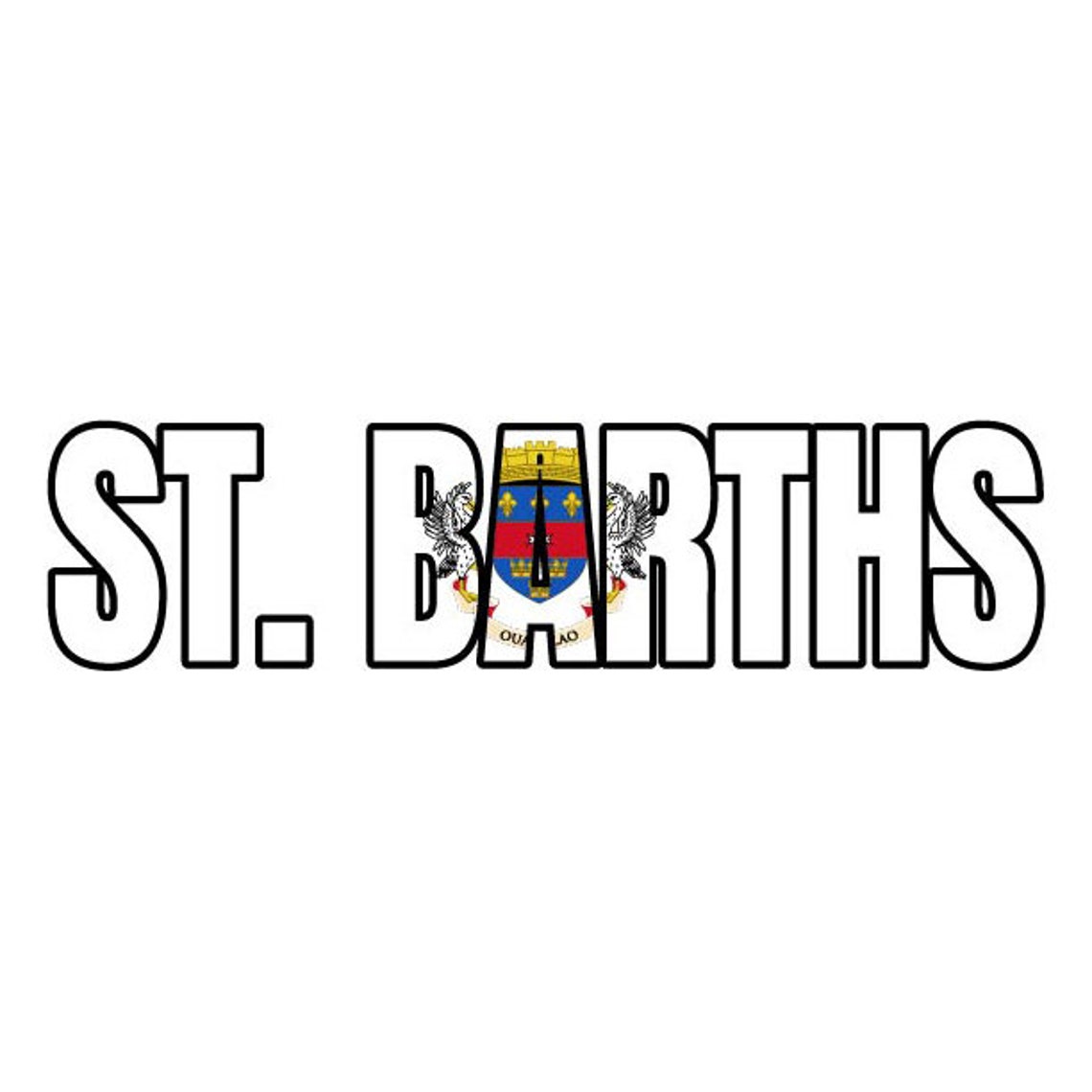 St. Barths Flag Word Art Vector Saint Barts Barthelemy .eps - Etsy