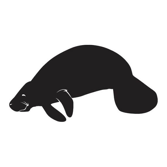 Manatee INSTANT DOWNLOAD 1 vector .eps .dxf .svg .png. Vinyl | Etsy