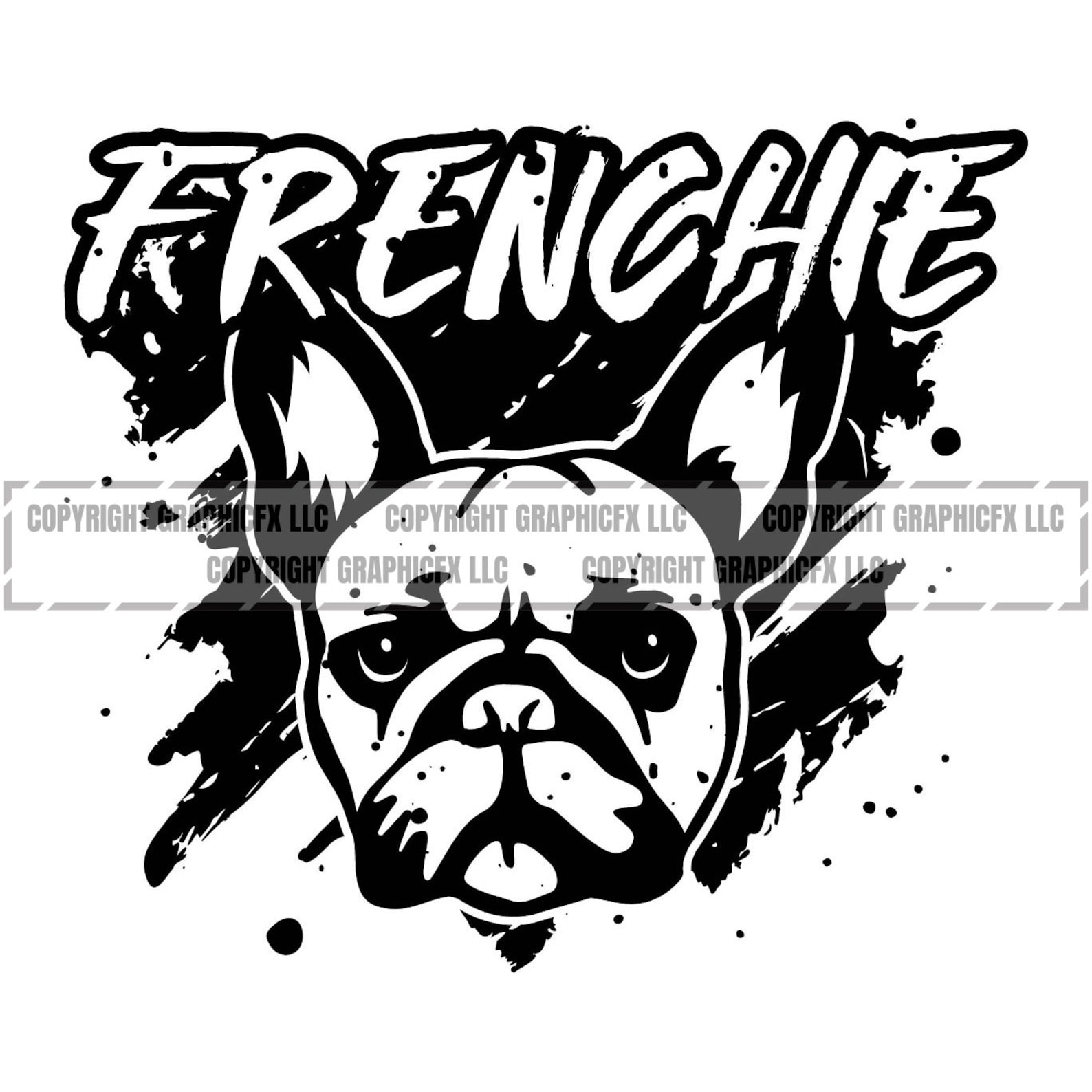 French Bulldog Vector Graphic: Frenchie Puppy Clipart (digital Download ...