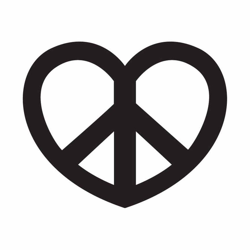Heart Peace Sign - Etsy