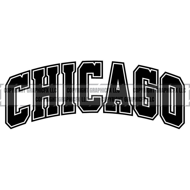 Chicago Arched Text Vector Art .eps .dxf .svg .png. Vinyl - Etsy UK