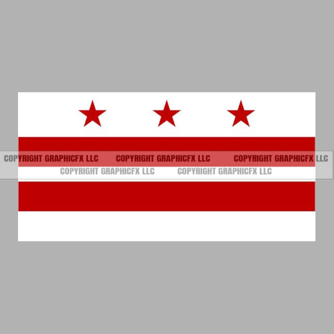 Washington DC Flag Vector .eps, .dxf, .svg .png. Vinyl Cutter Ready, T ...