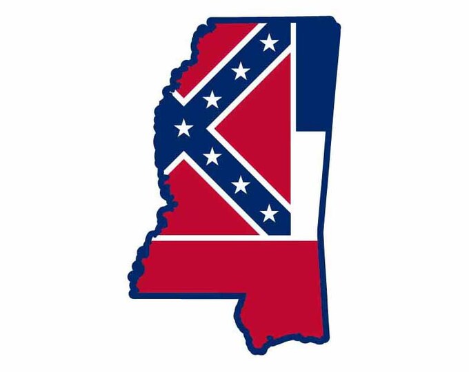 Mississippi Flag State Outline INSTANT DOWNLOAD 1 Vector .eps - Etsy