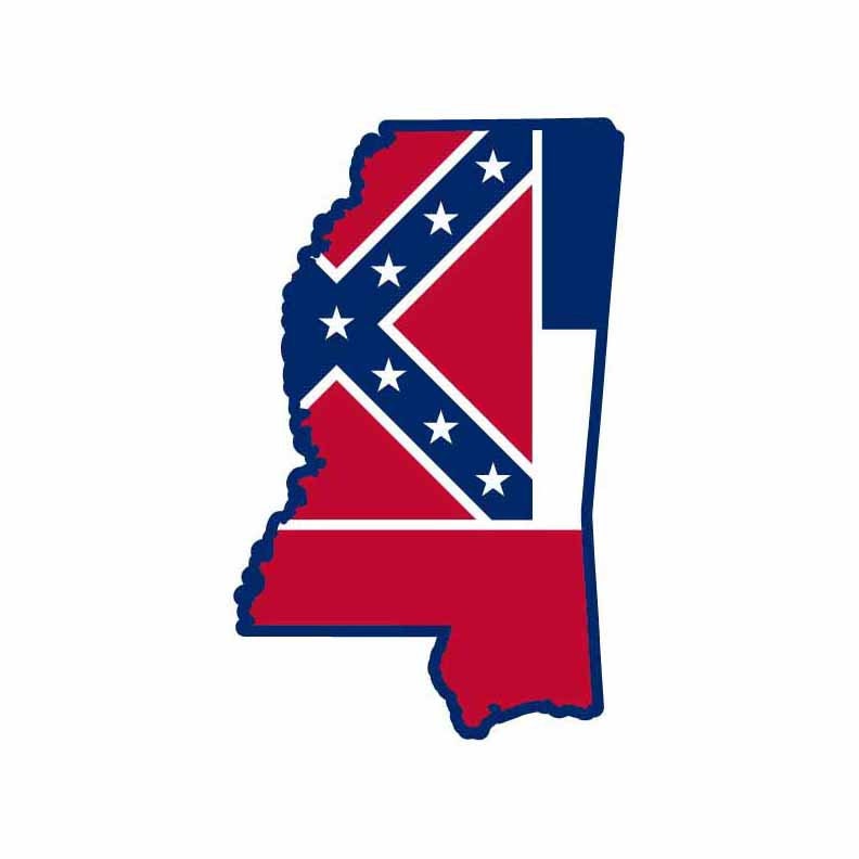 Mississippi Flag State Outline INSTANT DOWNLOAD 1 Vector .eps - Etsy
