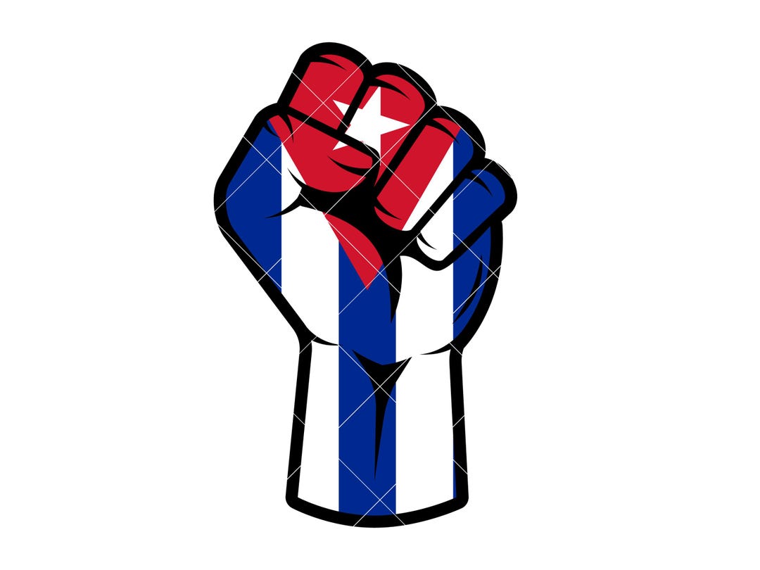 Cuba Flag Pride Fist Vector Graphic (digital Download) - Etsy