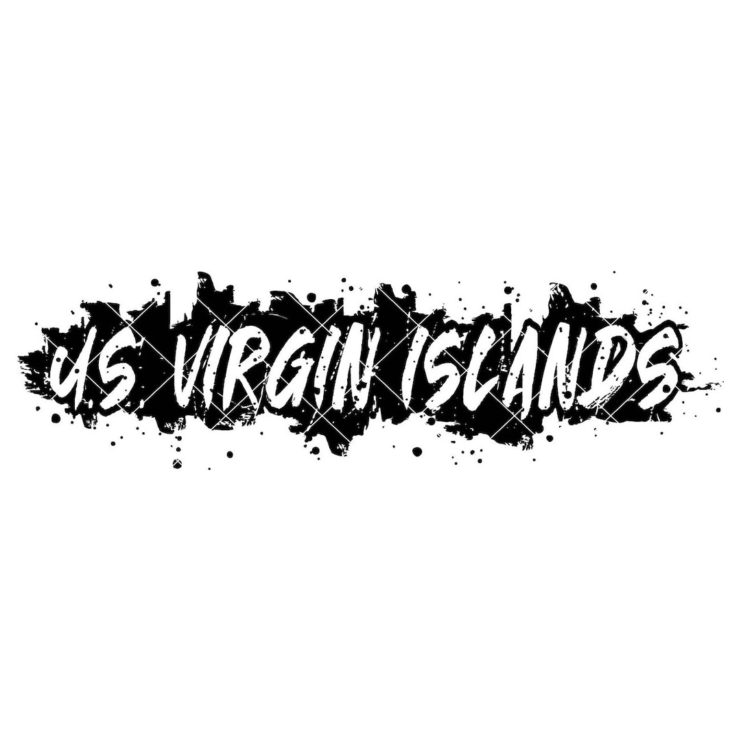 US Virgin Islands Paint Splatter Word Art (digital Download) - Etsy