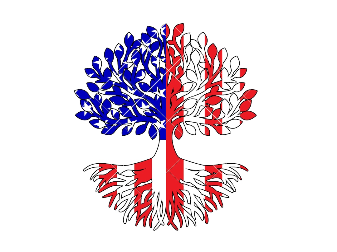 USA Flag Roots Tree Art: Vector Graphic (digital Download) - Etsy