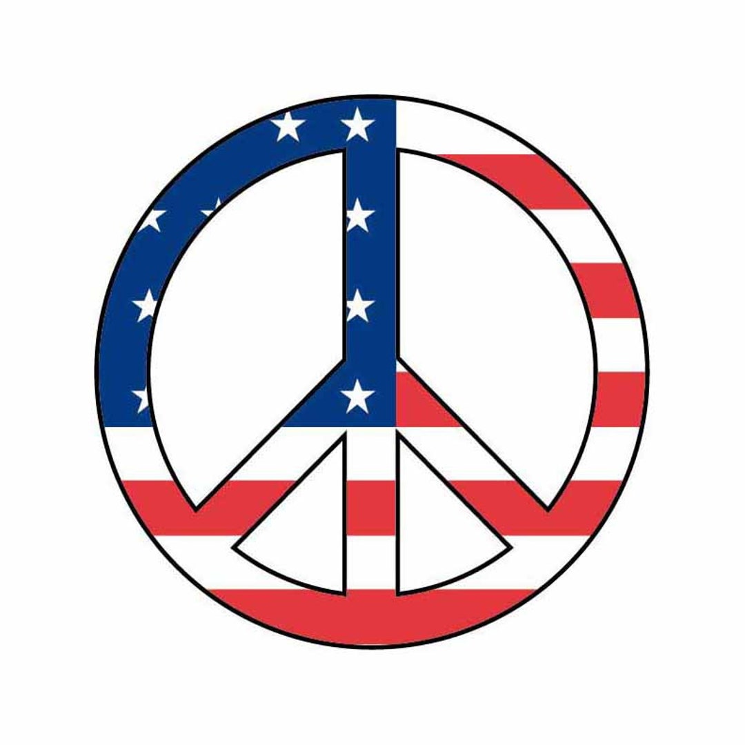 Peace Sign Stars and Stripes 1 Vector .eps, Svg, & a .png Vinyl Cutter ...