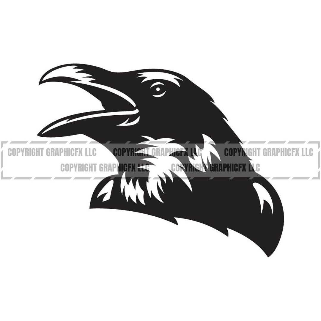 Raven .eps .svg .dxf & 1 .png Vinyl Cutter Ready T-shirt - Etsy