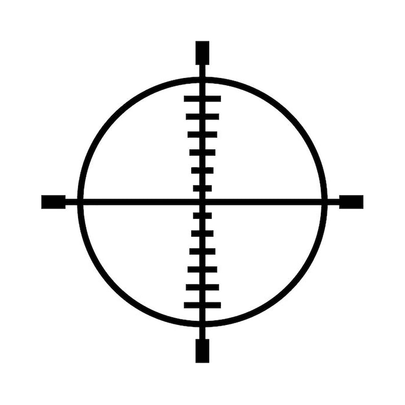 Scope Sights Rifle Crosshairs Hunting .eps, .svg, .dxf & 1 .png Vinyl ...