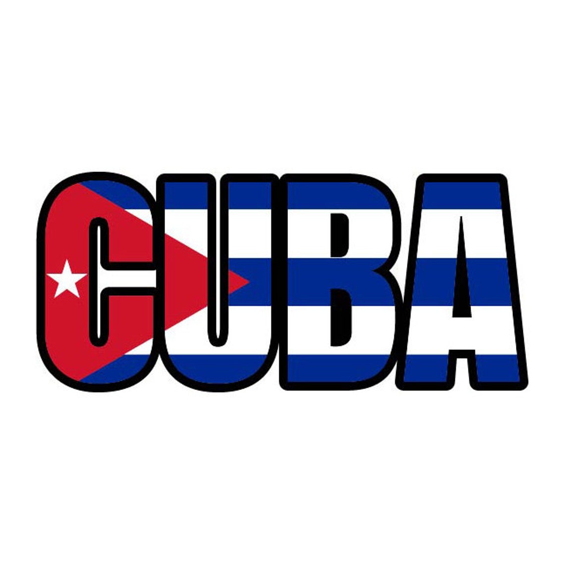 Cuba Flag Word Art Vector Cuban .eps, .dxf, .svg .png. Vinyl Cutter ...