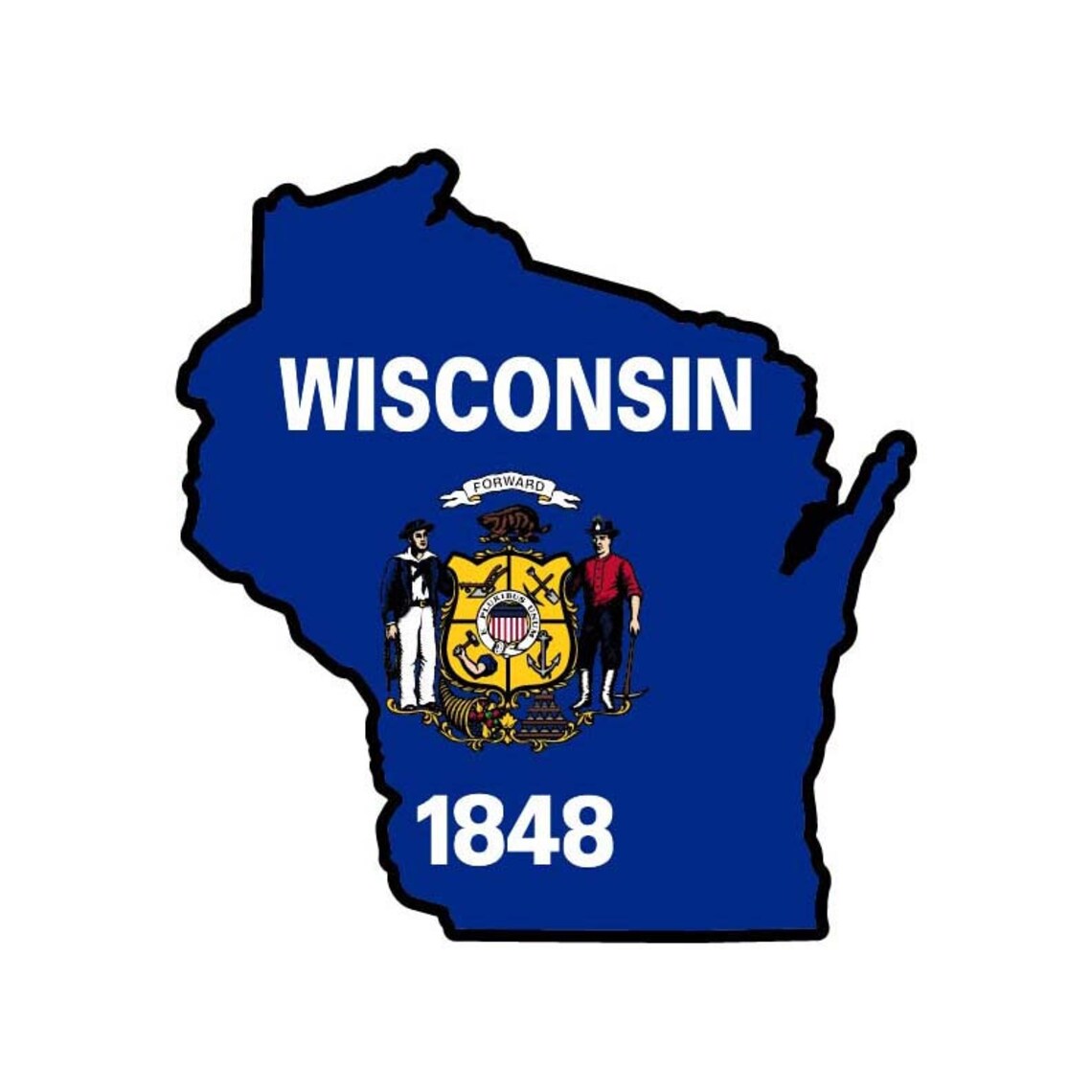 Wisconsin flag state INSTANT DOWNLOAD 1 vector .eps .dxf | Etsy