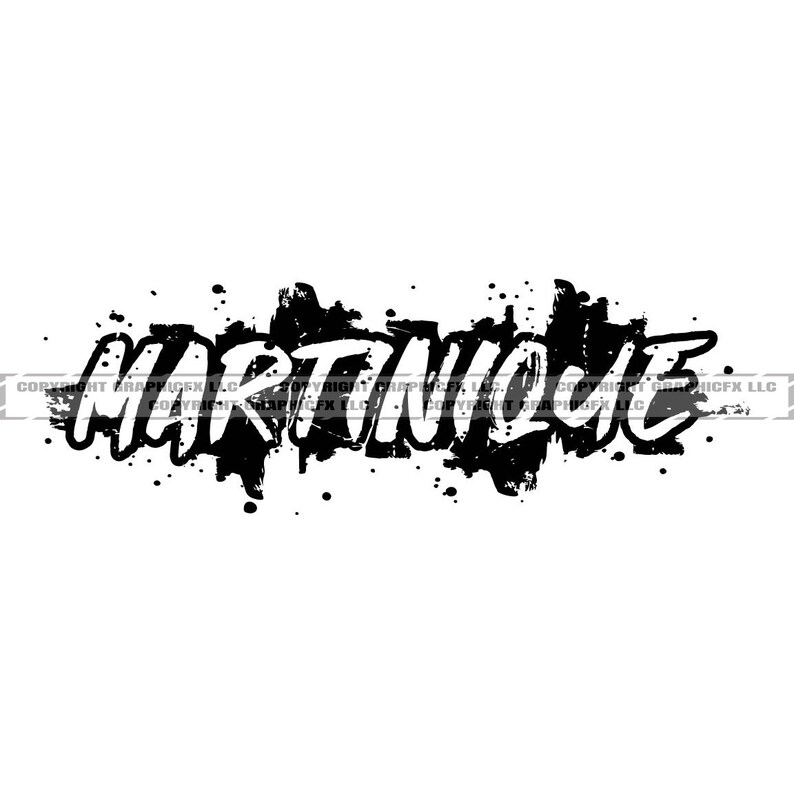 Martinique Paint Word Art .eps, .dxf, .svg .png Vinyl Cutter Ready, T ...