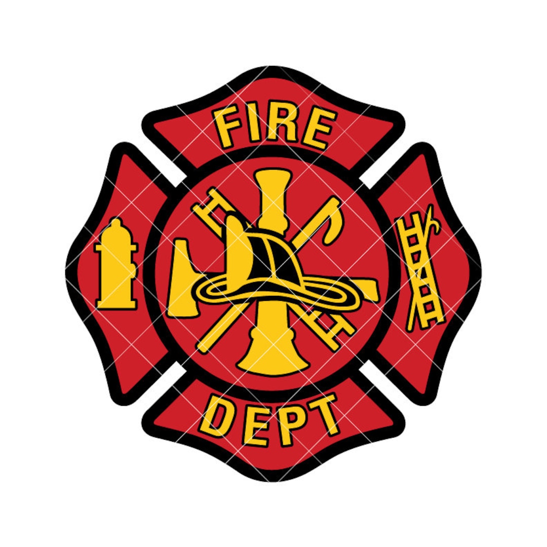 Fire Dept. Logo: Red, Black & Yellow Clipart (digital Download) - Etsy