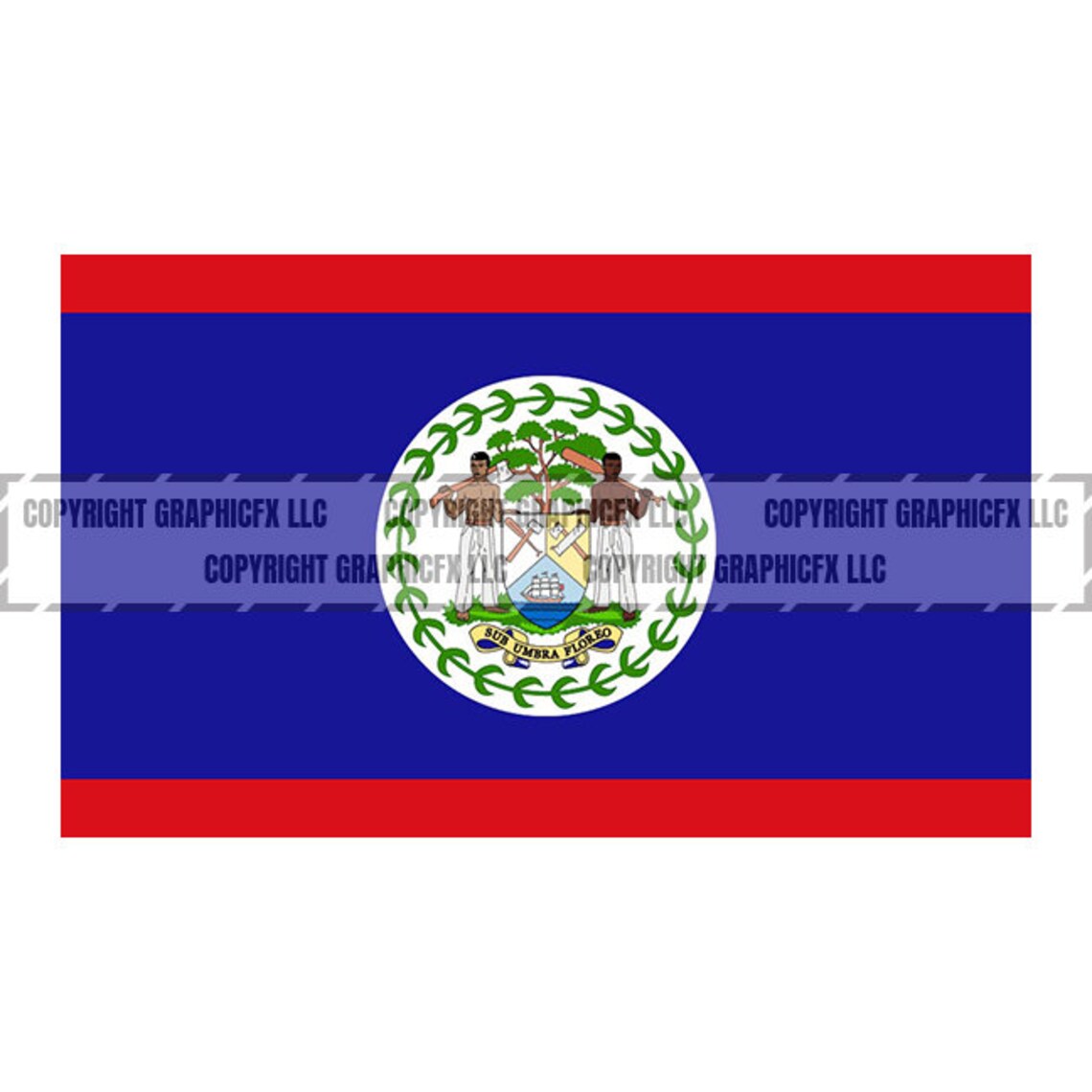 Belize Flag Vector .eps .dxf .svg .png. Vinyl Cutter Ready | Etsy