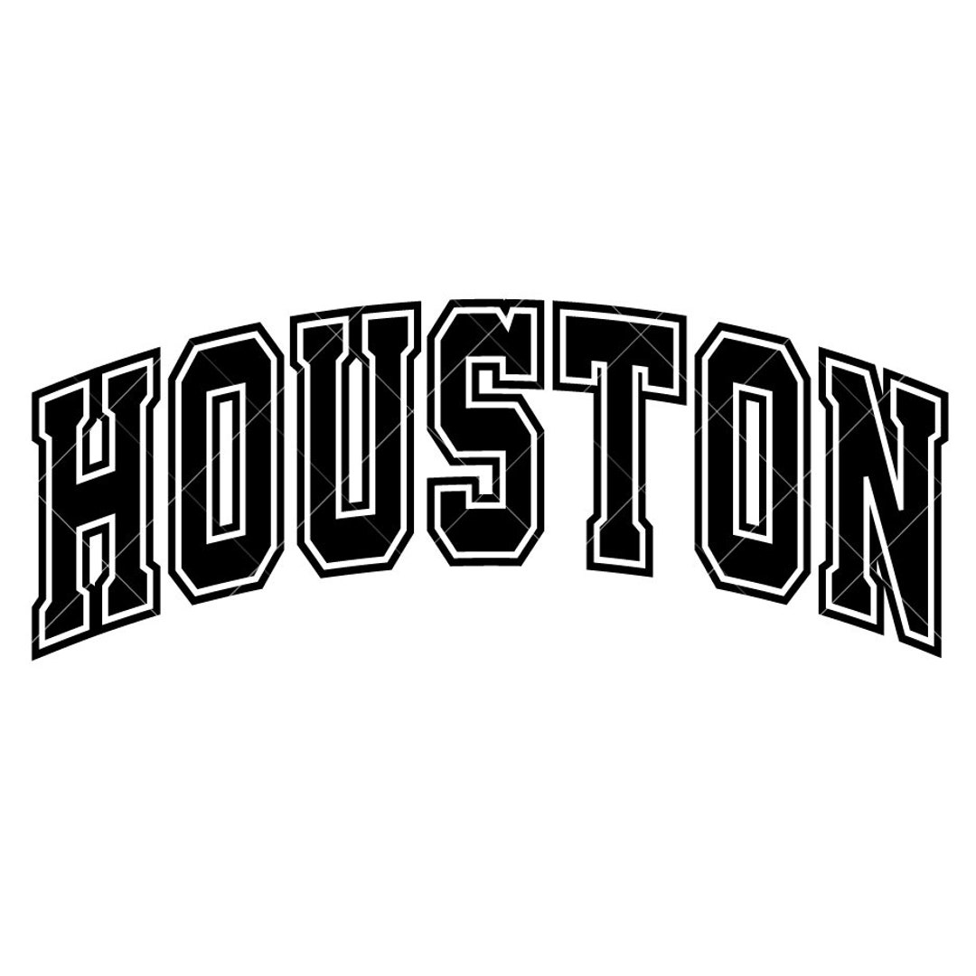 Houston Arched Text Vector Art: Vinyl Cutter Ready (digital Download ...