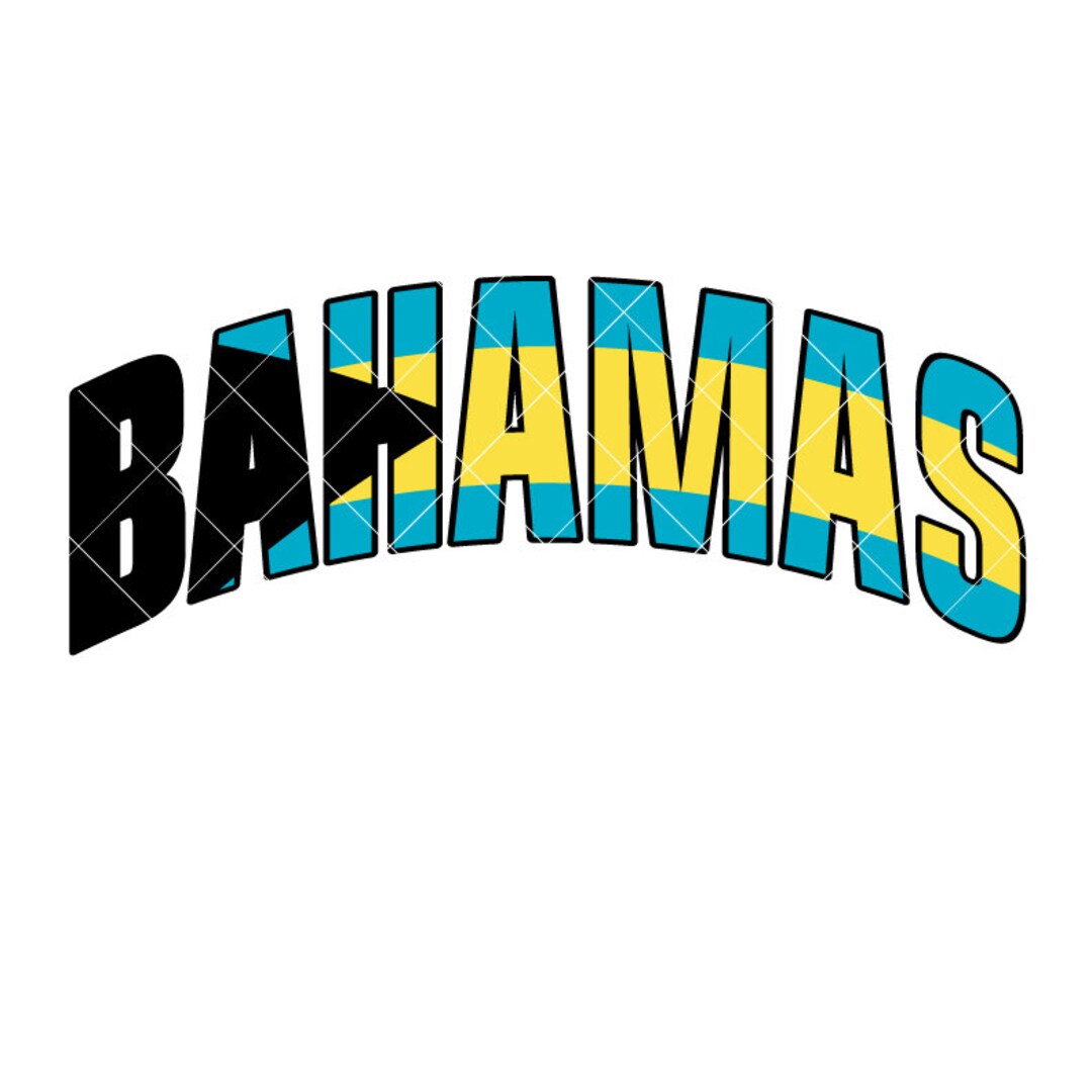 Bahamas Flag Arched Word Art: Vector Graphic (digital Download) - Etsy