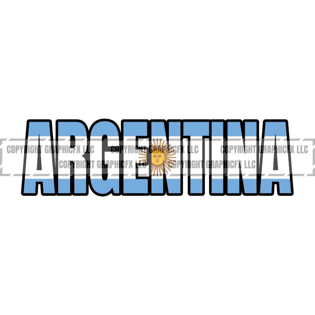 Argentina Flag Word Art: Vector Flags Graphic (digital Download) - Etsy ...