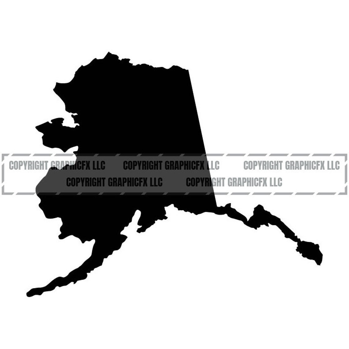 Alaska State Silhouette Vector Graphic (digital Download) - Etsy