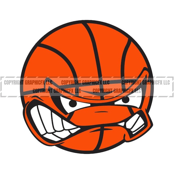 Angry Face Basketball Angry Basketball | Production Ready Artwork For