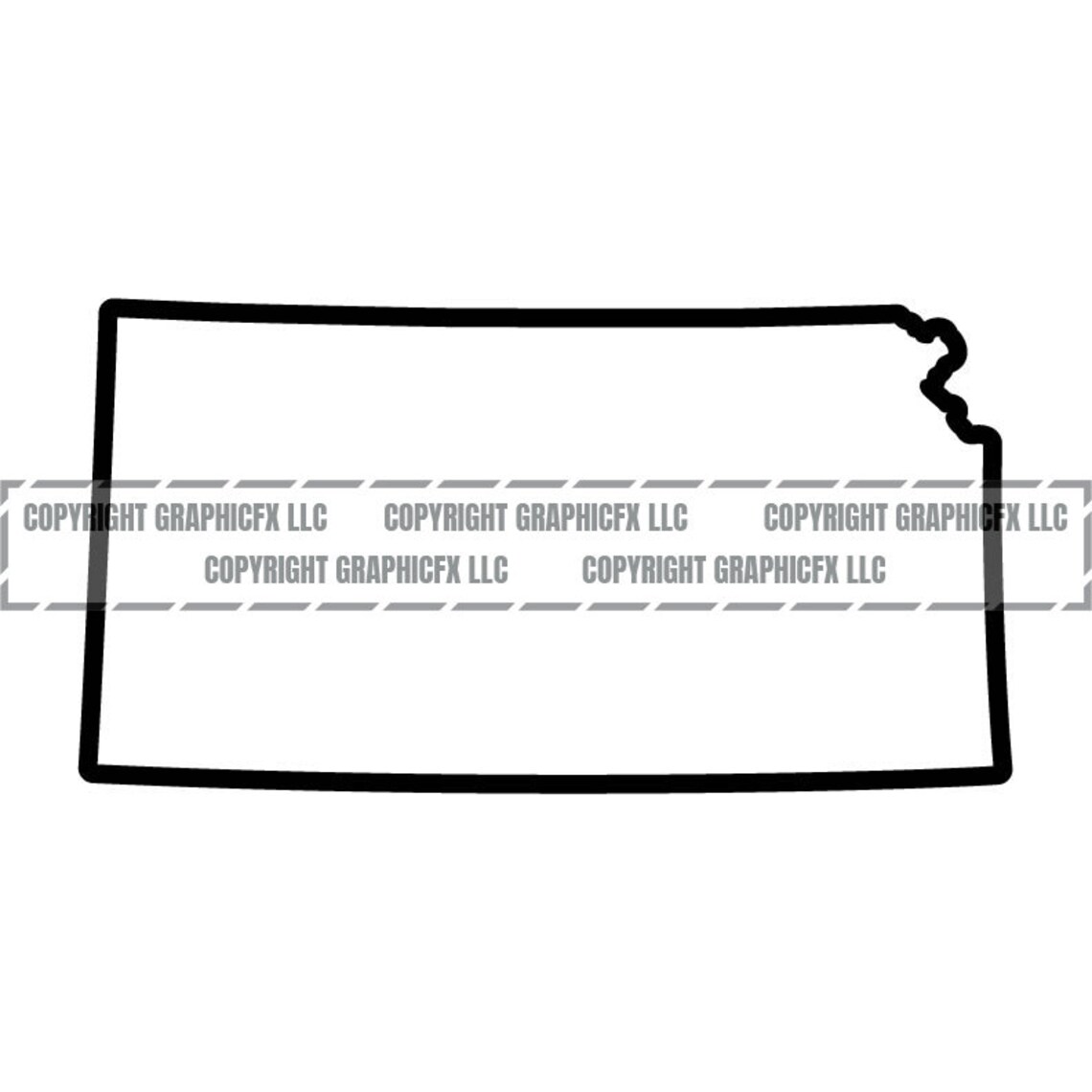Kansas State Outline INSTANT DOWNLOAD Vector .eps .dxf .svg - Etsy