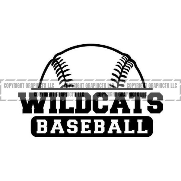 Wildcat Baseball Svg - Etsy