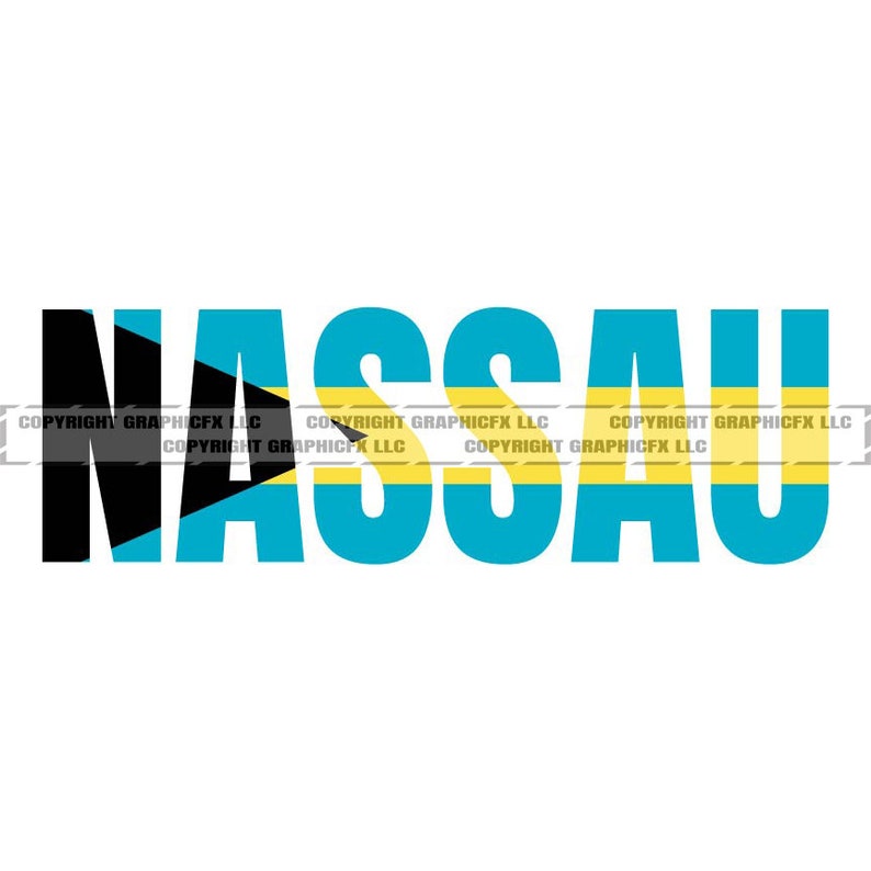 Nassau Bahamas Flag Word Art: Vector Graphic (digital Download) - Etsy