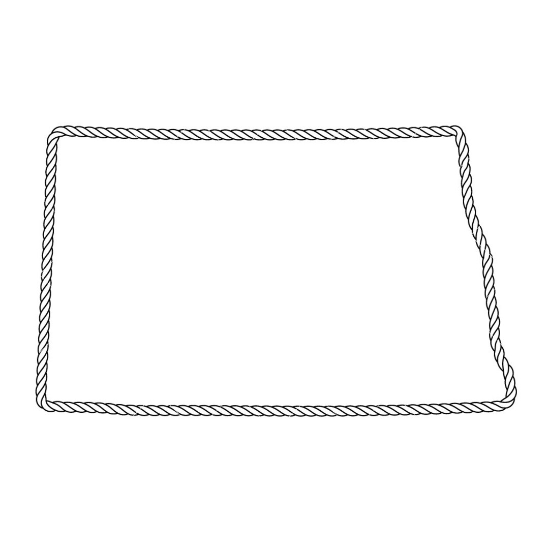 North Dakota State Rope Outline INSTANT DOWNLOAD 1 Vector .eps, .dxf ...