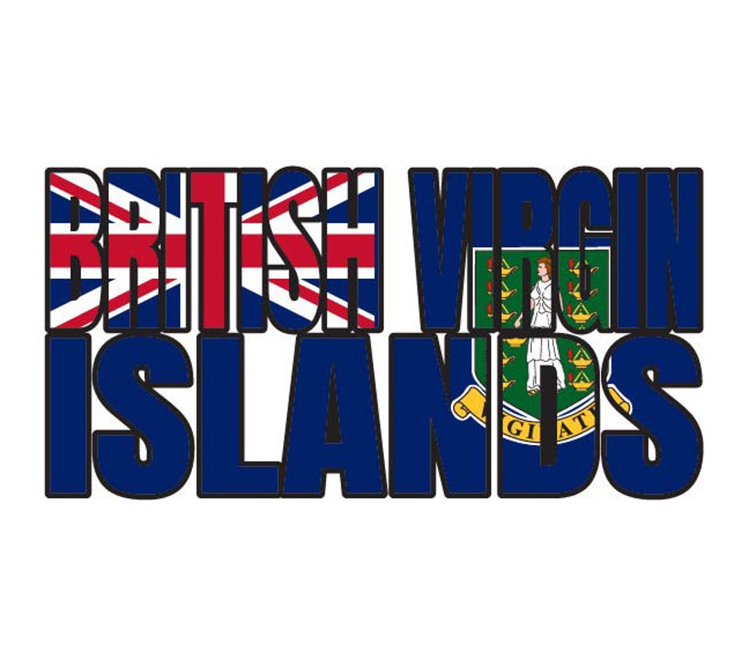 British Virgin Islands Flag Text Word Art BVI Islands Vector .eps, .dxf ...