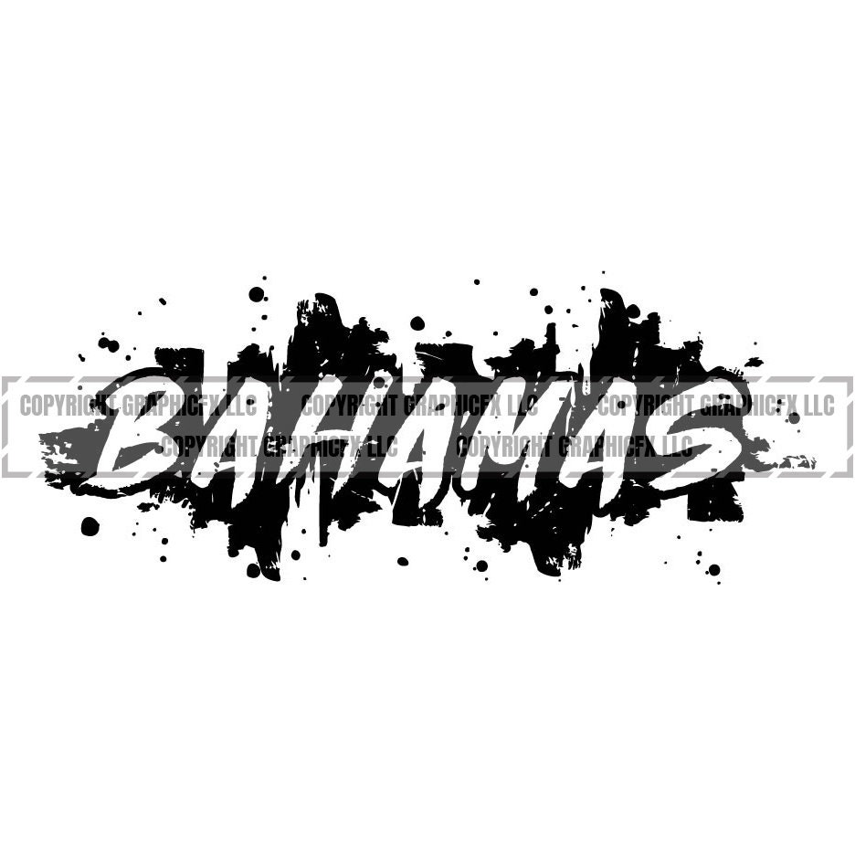 Bahamas Paint .eps, .dxf, .svg .png Vinyl Cutter Ready, T-shirt, CNC ...
