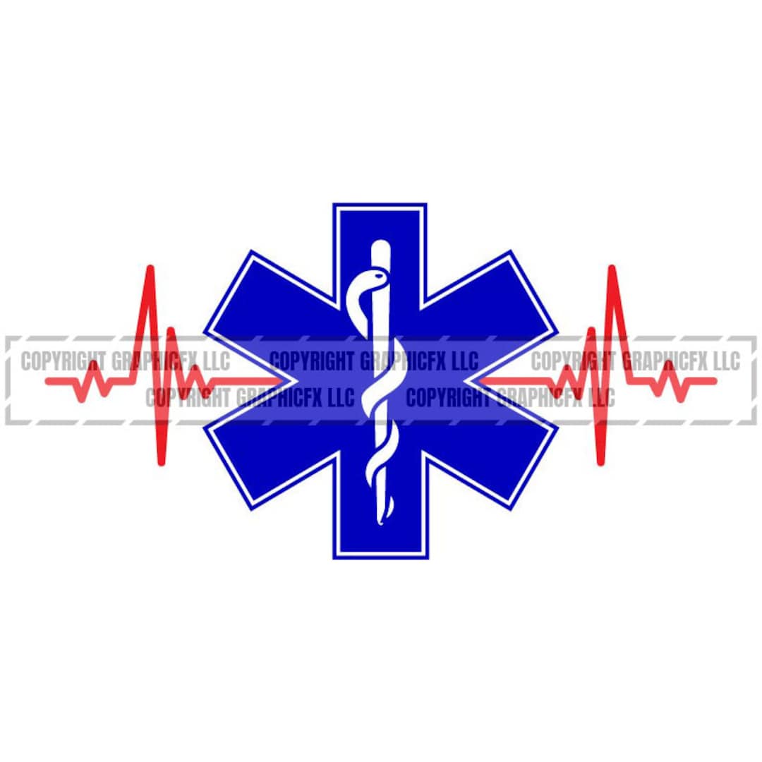 Star of Life Ambulance Medical EMT Ems Heartbeat Drugs Pharmacy Doctor ...