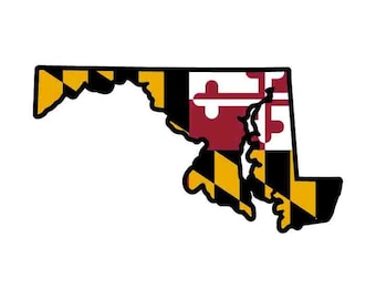 Maryland Flag Shield INSTANT DOWNLOAD Vector .eps .dxf .svg | Etsy