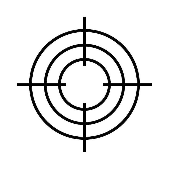 Scope Sights Rifle Target Crosshairs Hunting .eps .svg .dxf | Etsy