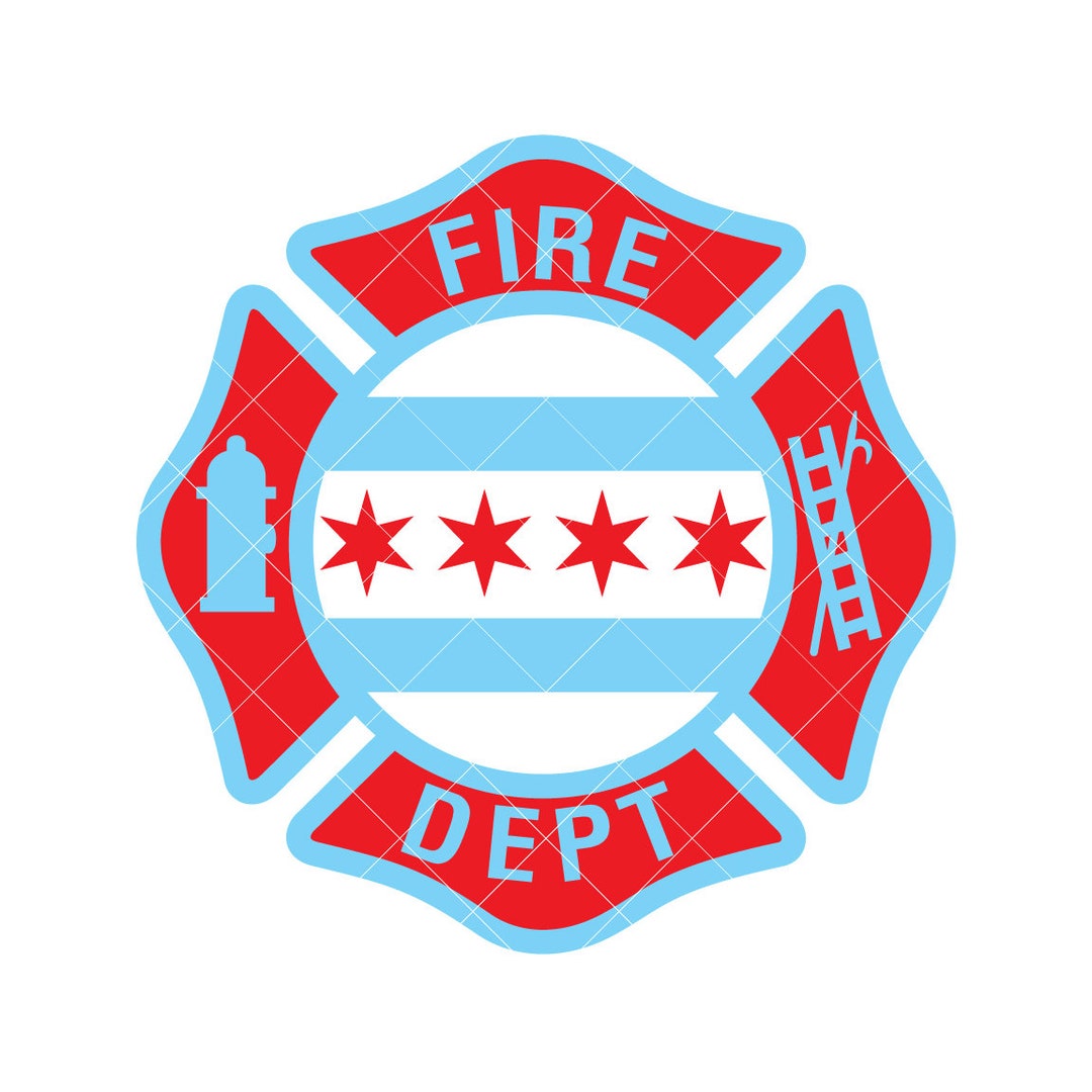 Fire Dept. Chicago Flag Logo .eps, .svg, .dxf & .png Pdf Vinyl Cutter ...